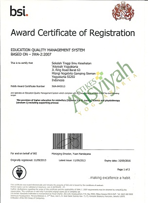 Badan Penjaminan Mutu dan Pengembangan menerima Sertifikat ISO 9001:2008 dan IWA 2:2007 tanggal ...
